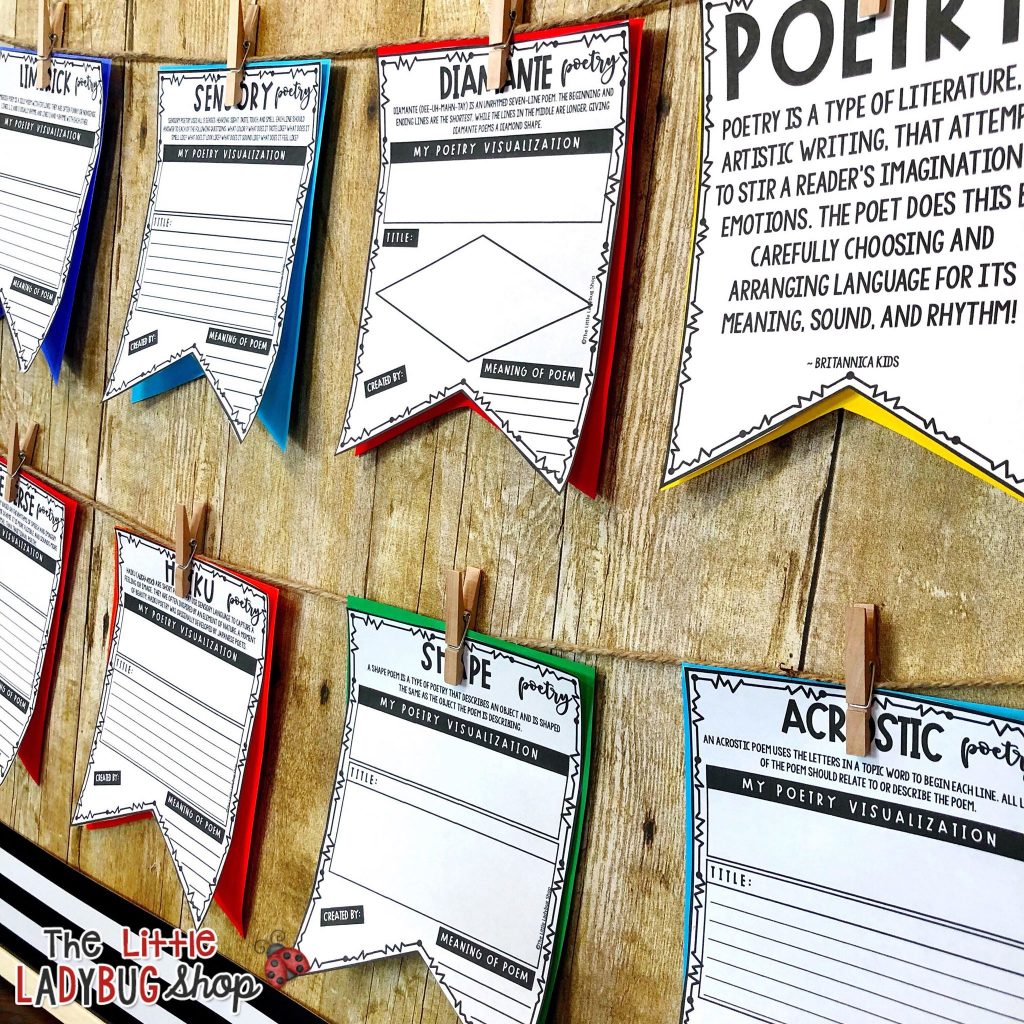 5 Poetry Activities for Upper Elementary - The Little Ladybug Shop