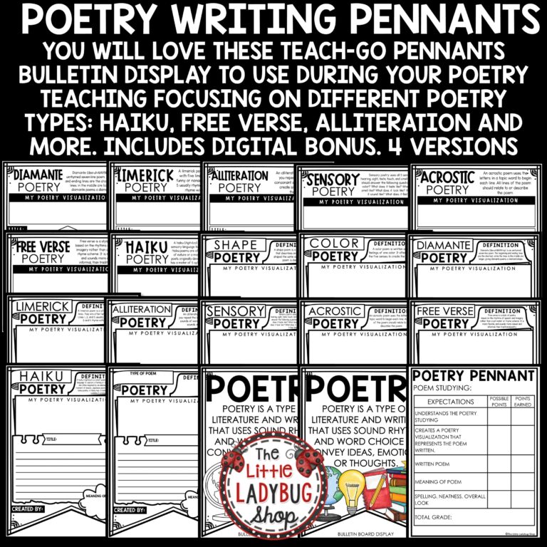 Poetry Writing Unit Activities - The Little Ladybug Shop