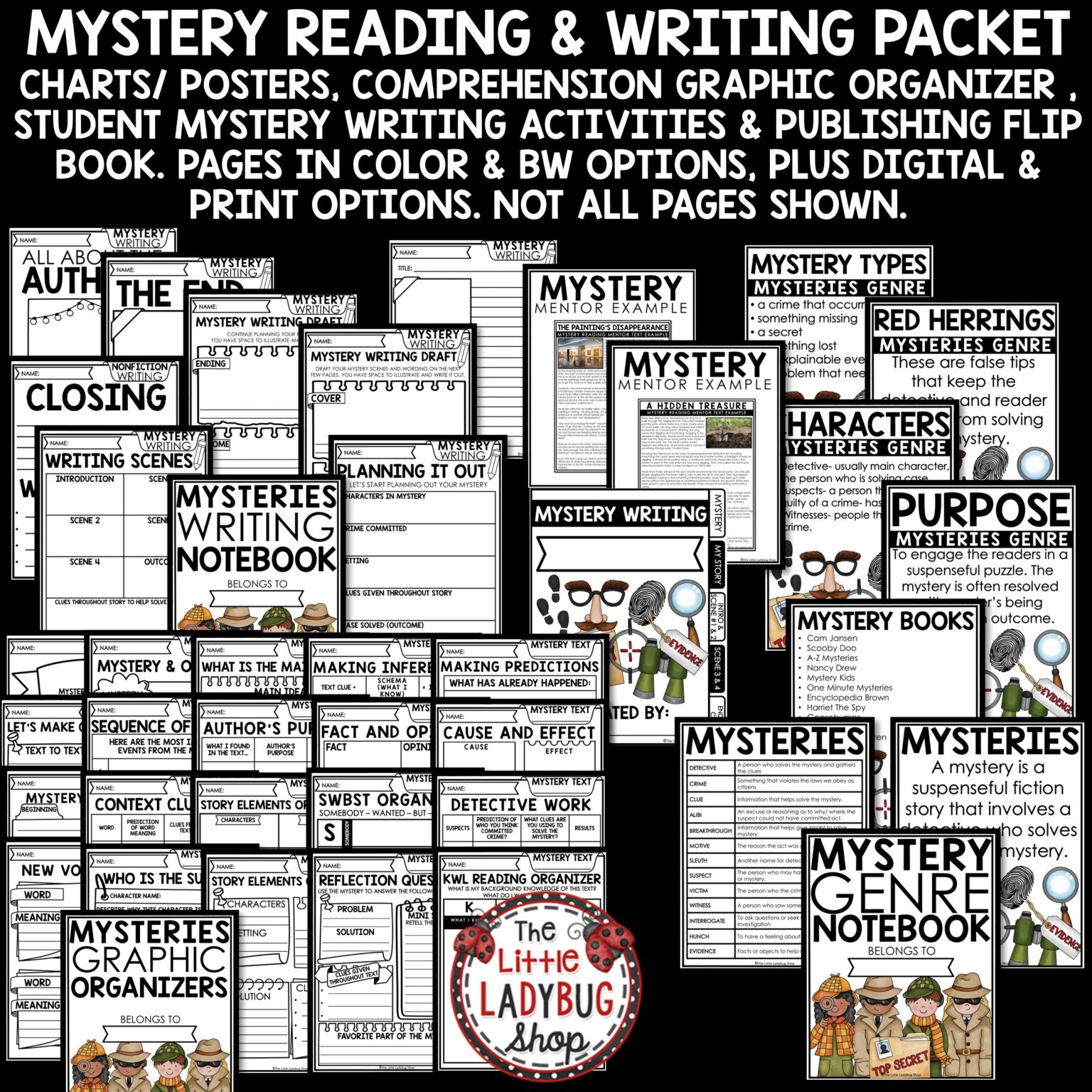 Mystery Genre Reading Writing Unit - The Little Ladybug Shop