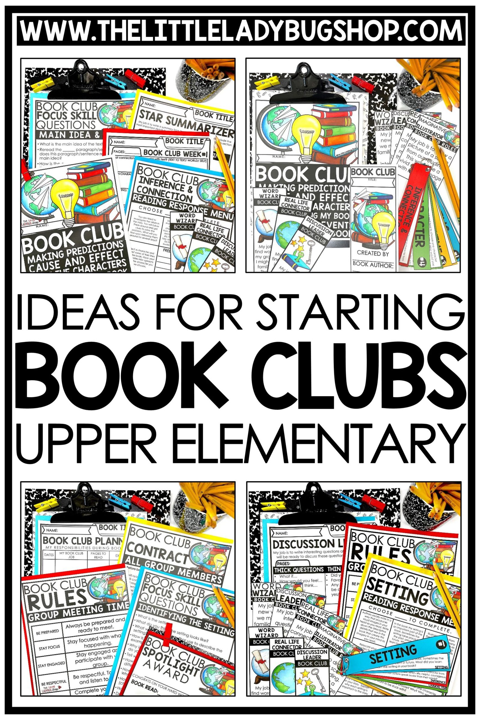 Book Clubs in the Upper Elementary Classroom - The Little Ladybug Shop