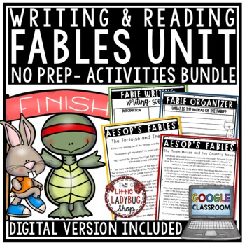Aesop's Fables Activities: Reading Passages & Story Writing Graphic ...