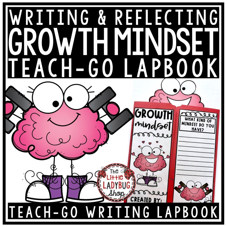 Growth Mindset Writing Activities Lapbook - I Can... Mindset - The ...
