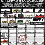 Fall Writing Prompts Bulletin Board - The Little Ladybug Shop