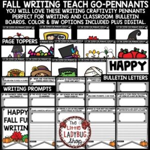 Fall Writing Prompts Bulletin Board - The Little Ladybug Shop