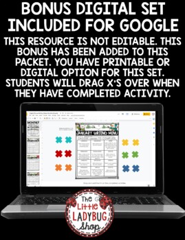 Writing Prompts Choice Boards - The Little Ladybug Shop