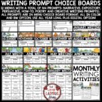 Narrative Opinion Writing Prompts Choice Boards - The Little Ladybug Shop
