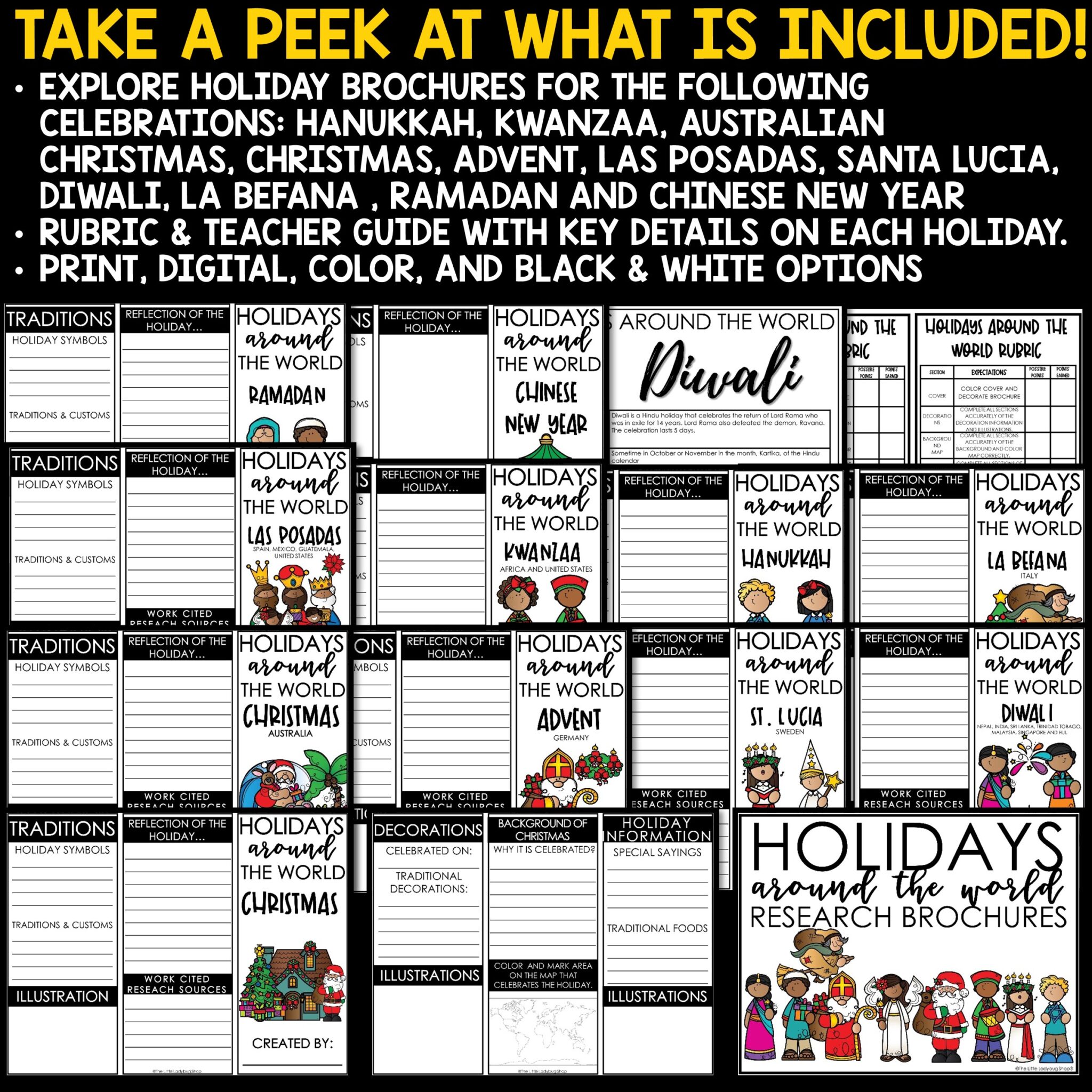 Winter Holidays Christmas Around The World Research Project - The ...