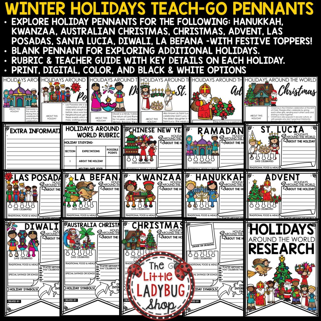 Winter Holidays Christmas Around The World Research Project - The ...