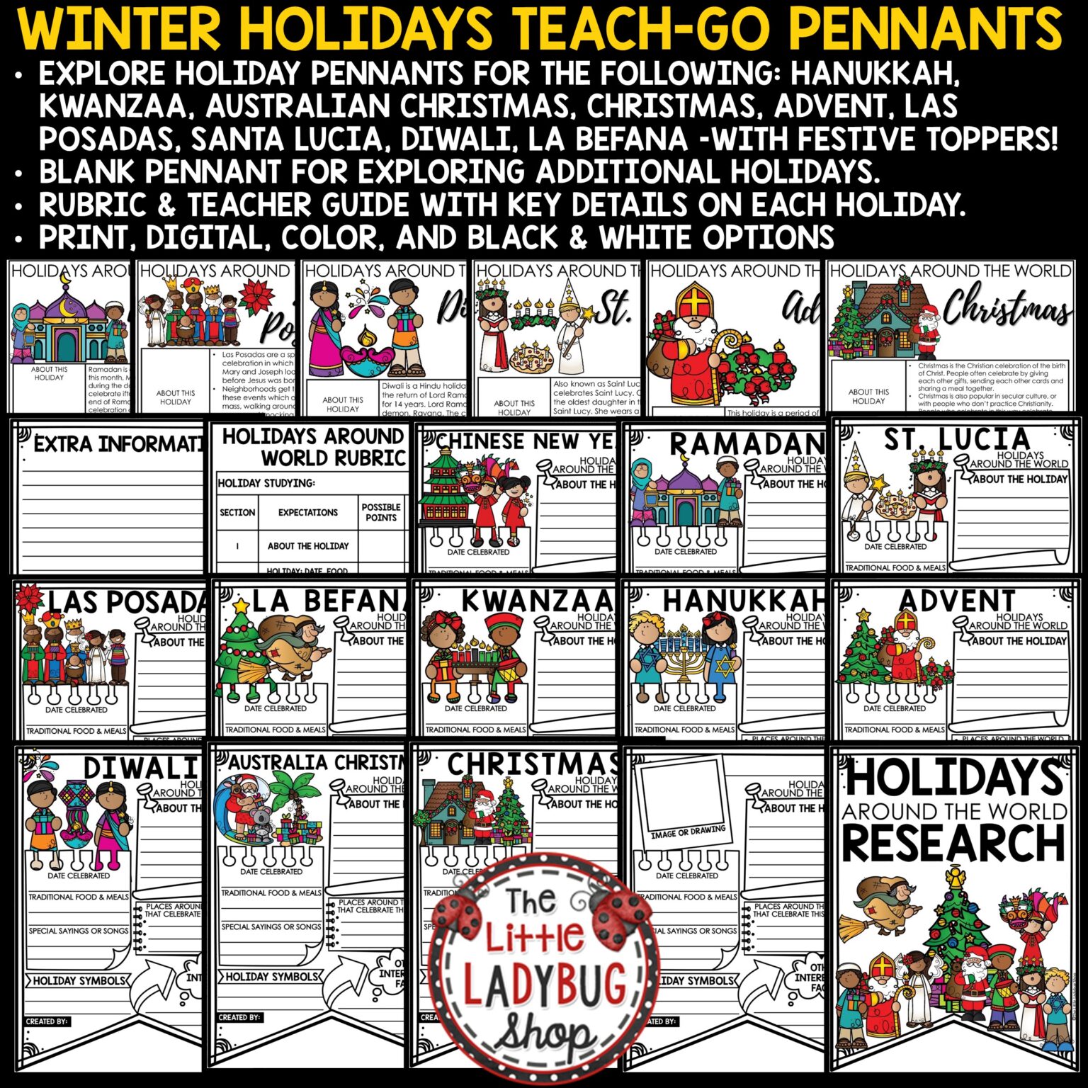 Winter Holidays Christmas Around The World Research Project - The ...