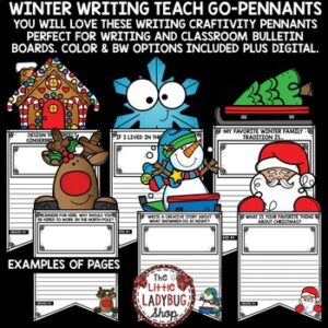 Christmas Winter Writing Prompts - The Little Ladybug Shop