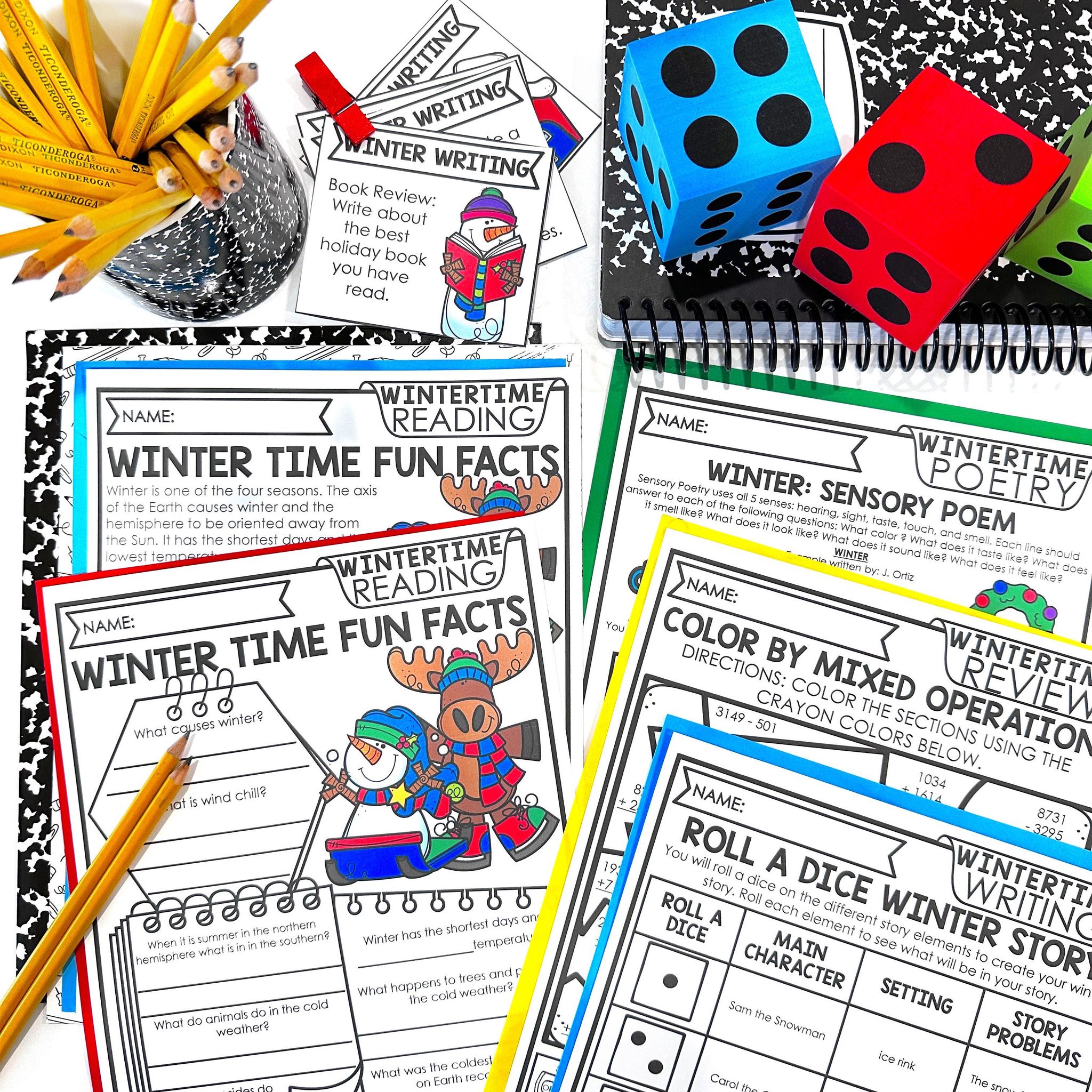 Holiday and Winter Activities for Upper Elementary Classrooms - The ...