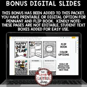 New Year's Writing Activities Bulletin - The Little Ladybug Shop