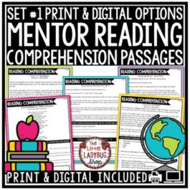 Test Prep ELA Reading Skills Comprehension Passages and Questions 3rd ...