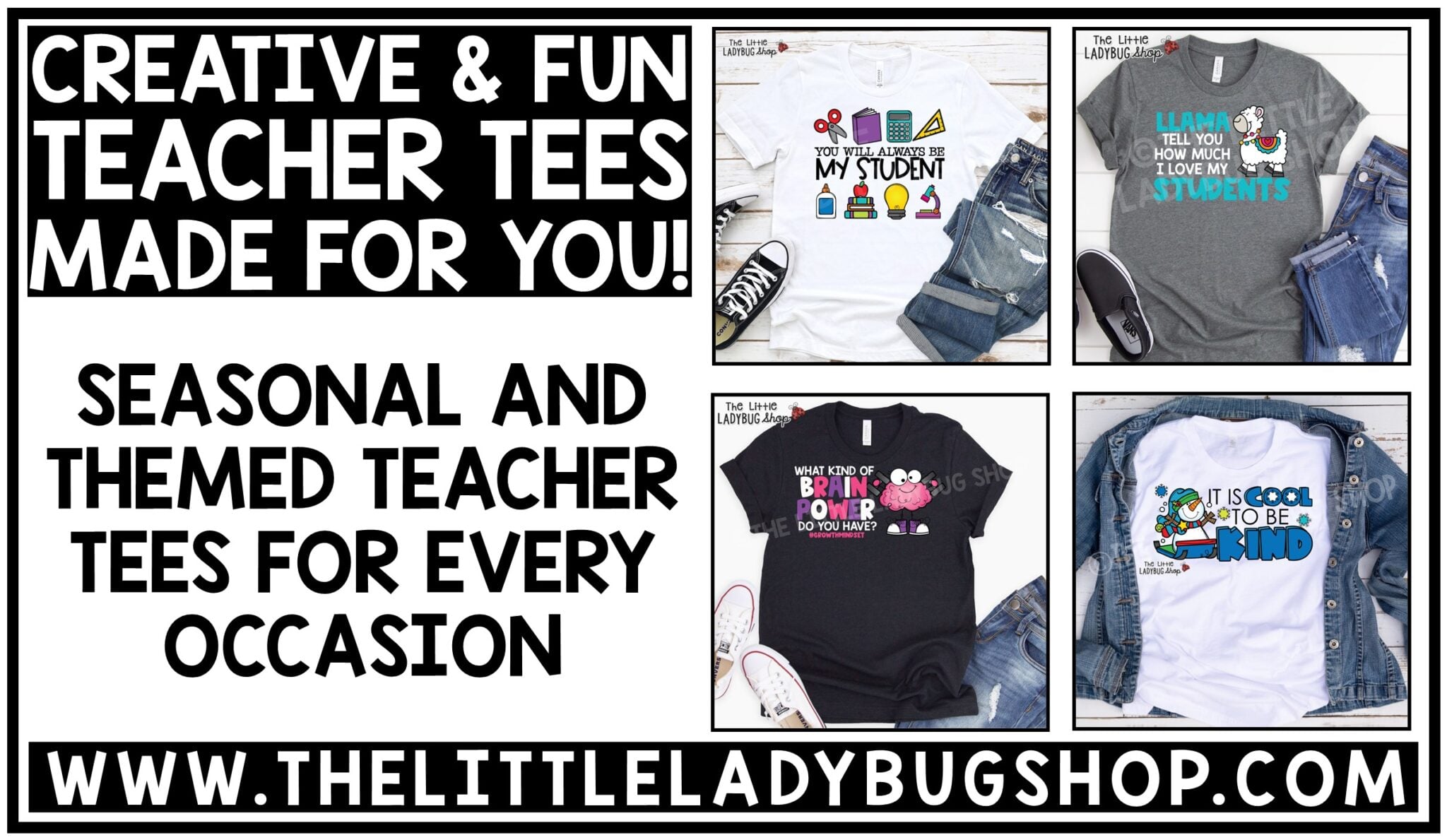 Fun and Inspirational Teacher Shirts - The Little Ladybug Shop