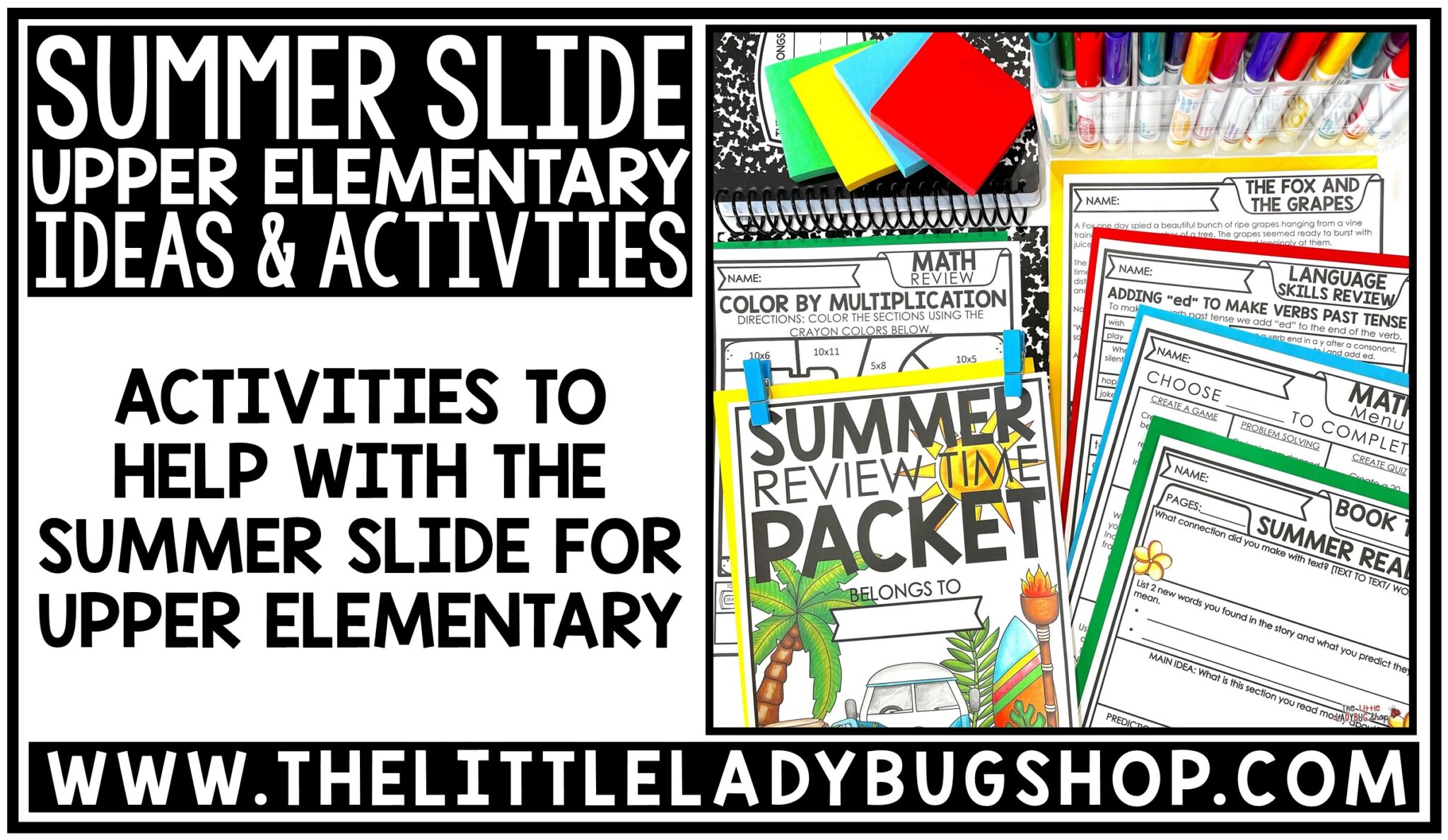 Help Avoid the Summer Slide with these Activities - The Little Ladybug Shop