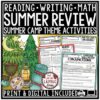 Camping Theme ELA Math Reading Summer Review Packet Writing Prompt 3rd ...