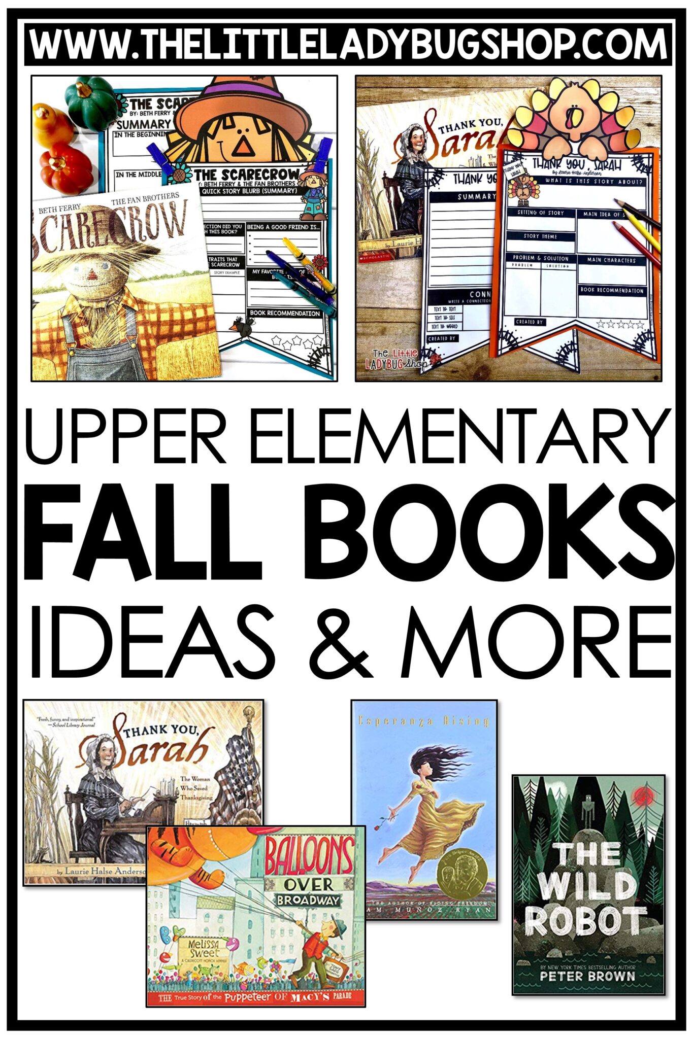 Fall Books and Lesson Ideas for Upper Elementary - The Little Ladybug Shop