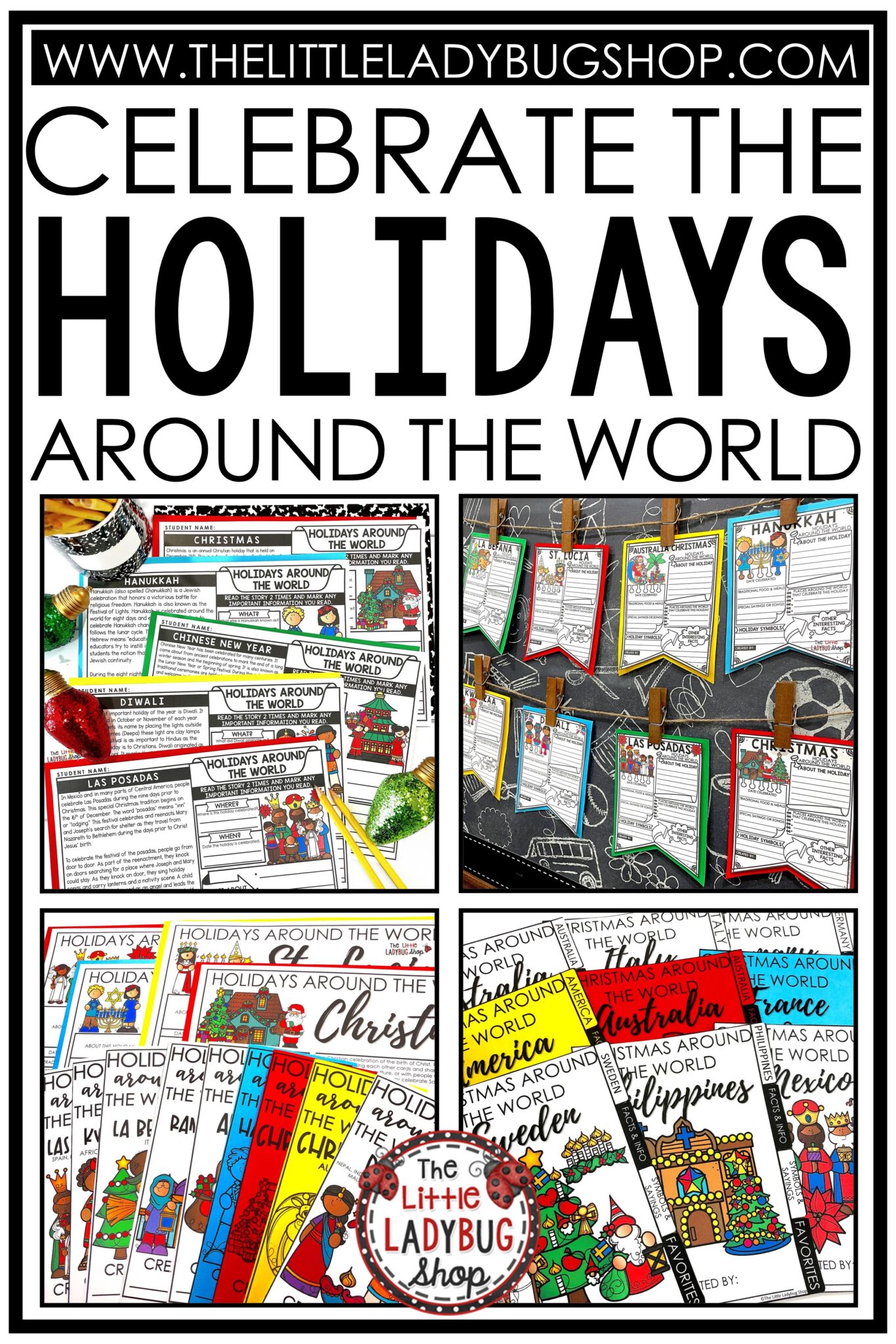 Christmas Holidays Around the World Activities - The Little Ladybug Shop