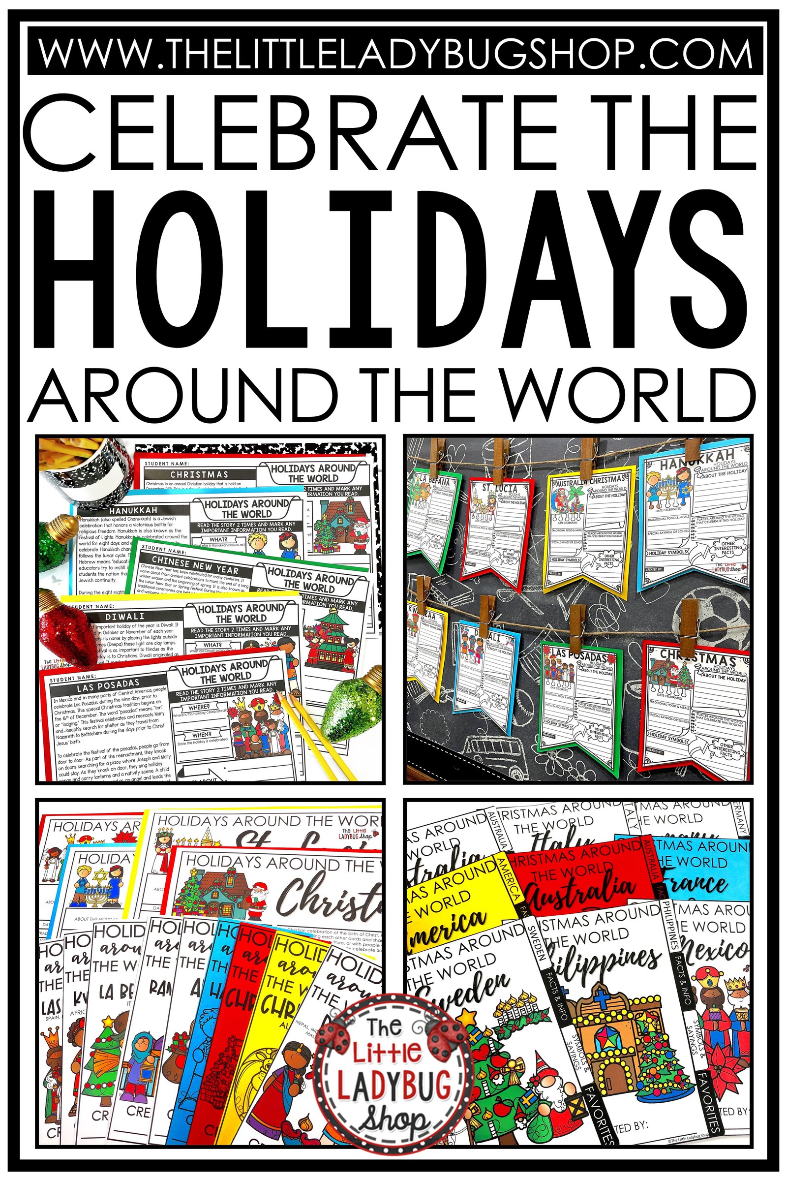 Christmas Holidays Around the World Activities - The Little Ladybug Shop