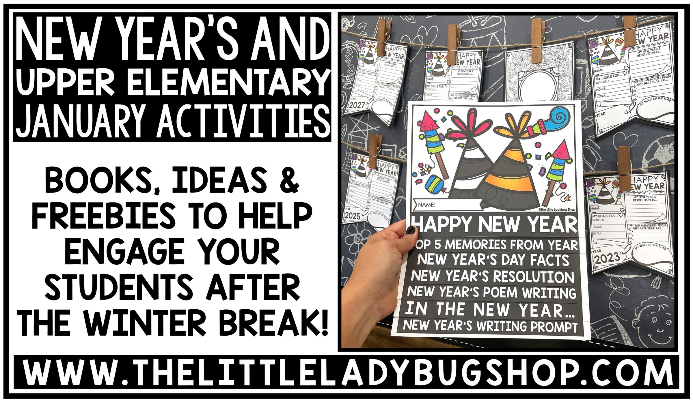 January and New Year's Ideas for Students - The Little Ladybug Shop