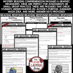 Mysteries Reading Comprehension Passages - The Little Ladybug Shop