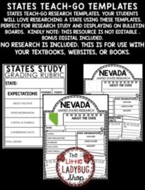 50 United States and Capitals Research Activity US Geography Report ...