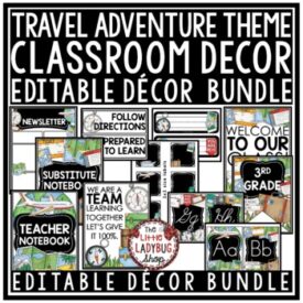 Adventure Travel Theme Classroom Décor Editable Newsletter Templates ...