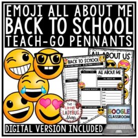 Back to School Bulletin Board: Emoji Theme All About Me Google Slide ...