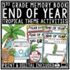 Beach Tropical Summer Theme 3rd Grade End of Year Memory Book Writing ...