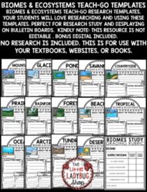 Biomes Ecosystems Research Templates Activity Project Science Bulletin ...