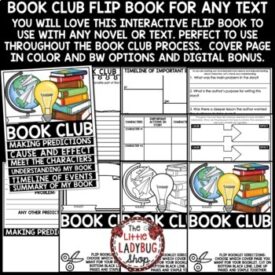 Book Club Activities Literature Circles for Any Book Reading Response ...