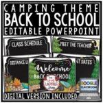 Camping Theme Back to School: Virtual Meet the Teacher Template ...