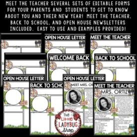 Camping Theme Virtual Meet the Teacher Template Editable Back to School ...