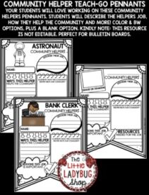 Community Helpers Writing Worksheets, When I Grow Up Activity Bulletin ...