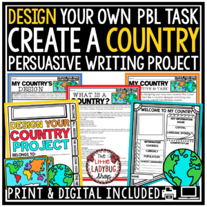 Create Design a Country PBL Project Based Learning 3rd 4th 5th Grade ...