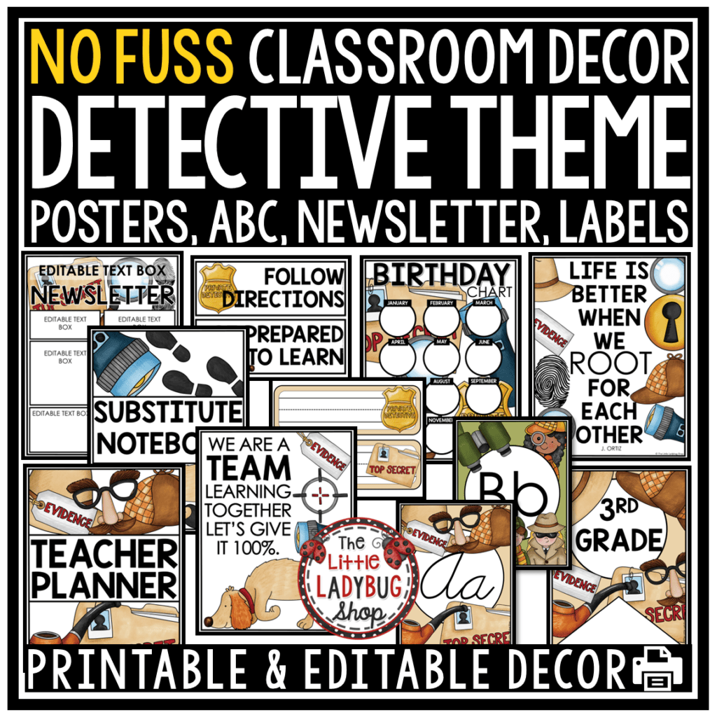Top Secret Agent Mystery Detective Theme Classroom Decor Bundle - The ...