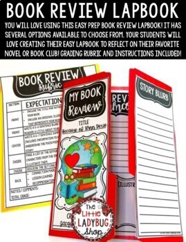 Digital Book Report: Reading Response, Book Review Template: Literature ...