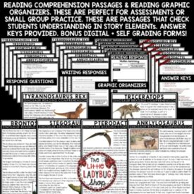 Dinosaur Activities Nonfiction Reading Comprehension Passages Questions ...