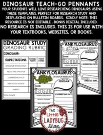 Dinosaurs Activities Research Report Worksheets Template Science ...