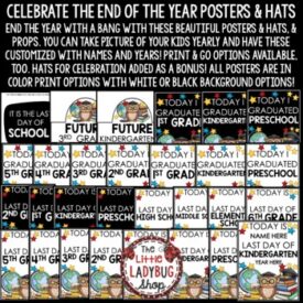 Editable Last Day of School Sign & Crowns, End of the Year Photo Booth ...