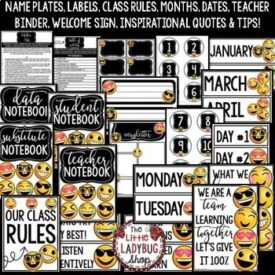 Emoji Classroom Decor Bundle: Newsletter Template Editable ...