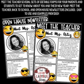 Emoji Theme Virtual Meet the Teacher Template Editable, Back to School ...