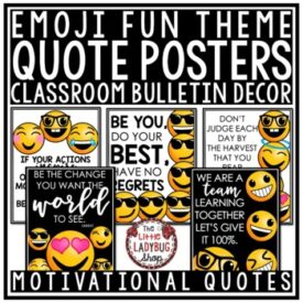 Emoji Theme Classroom Decor Back to School Bulletin Board Motivational ...