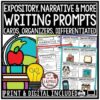 Fall Spring Summer Writing Prompts Opinion Narrative How-To Graphic ...