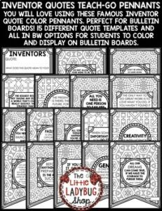 Famous Inventor Quote Bulletin Board Pennants