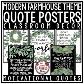 Farmhouse Classroom Decor Growth Mindset Posters Back to School ...