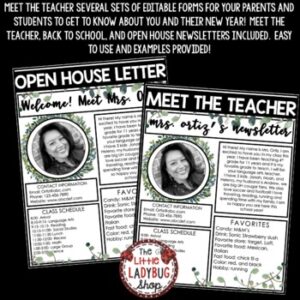 Farmhouse Theme Virtual Meet the Teacher Template Editable, Back to ...
