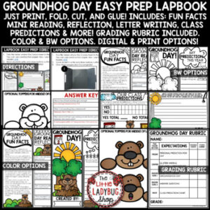 Groundhog Day Writing Activities - The Little Ladybug Shop