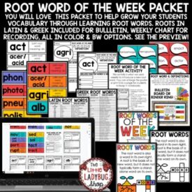 Greek and Latin Root Words Worksheets Activities Vocabulary 4th 5th ...