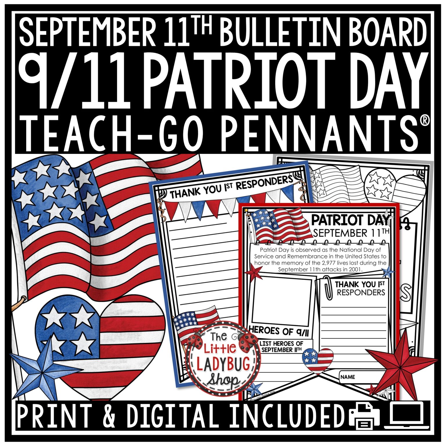 September 11th Activities Patriot Day - The Little Ladybug Shop